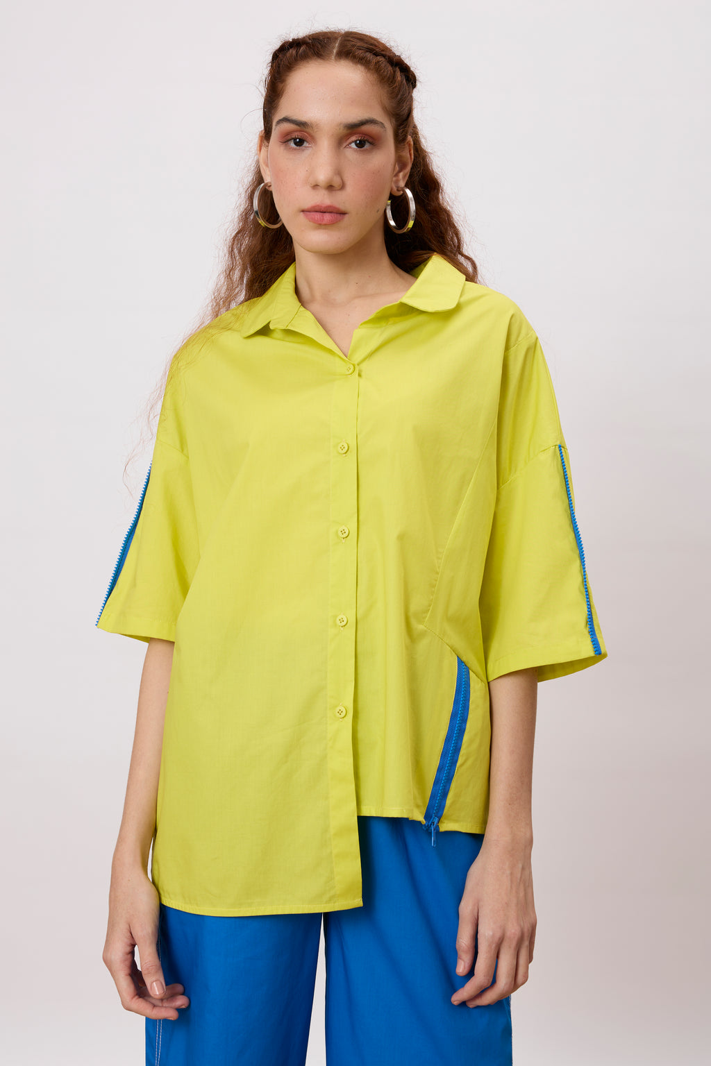 Leo Shirt - Sulphur Lime with Zipper – 63east